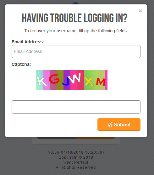 Forgot Username or Password-Rent Perfect-Knowledgebase